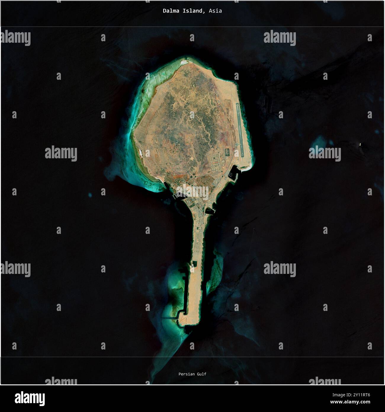 Dalma Island in the Persian Gulf, belonging to United Arab Emirates ...