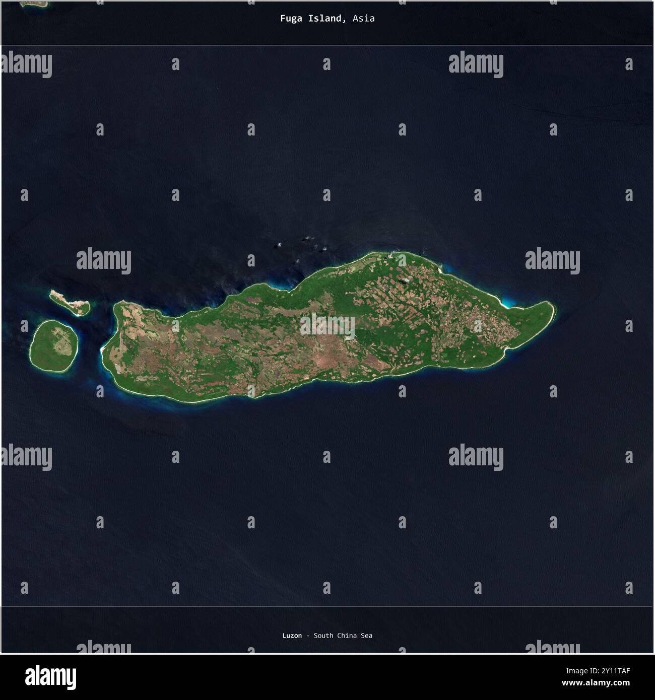 Fuga Island in the South China Sea, belonging to Philippines, cropped ...