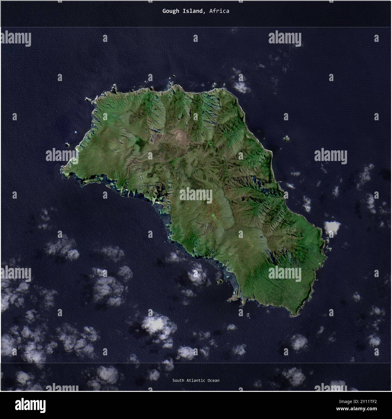 Gough Island in the South Atlantic Ocean, belonging to Saint Helena ...