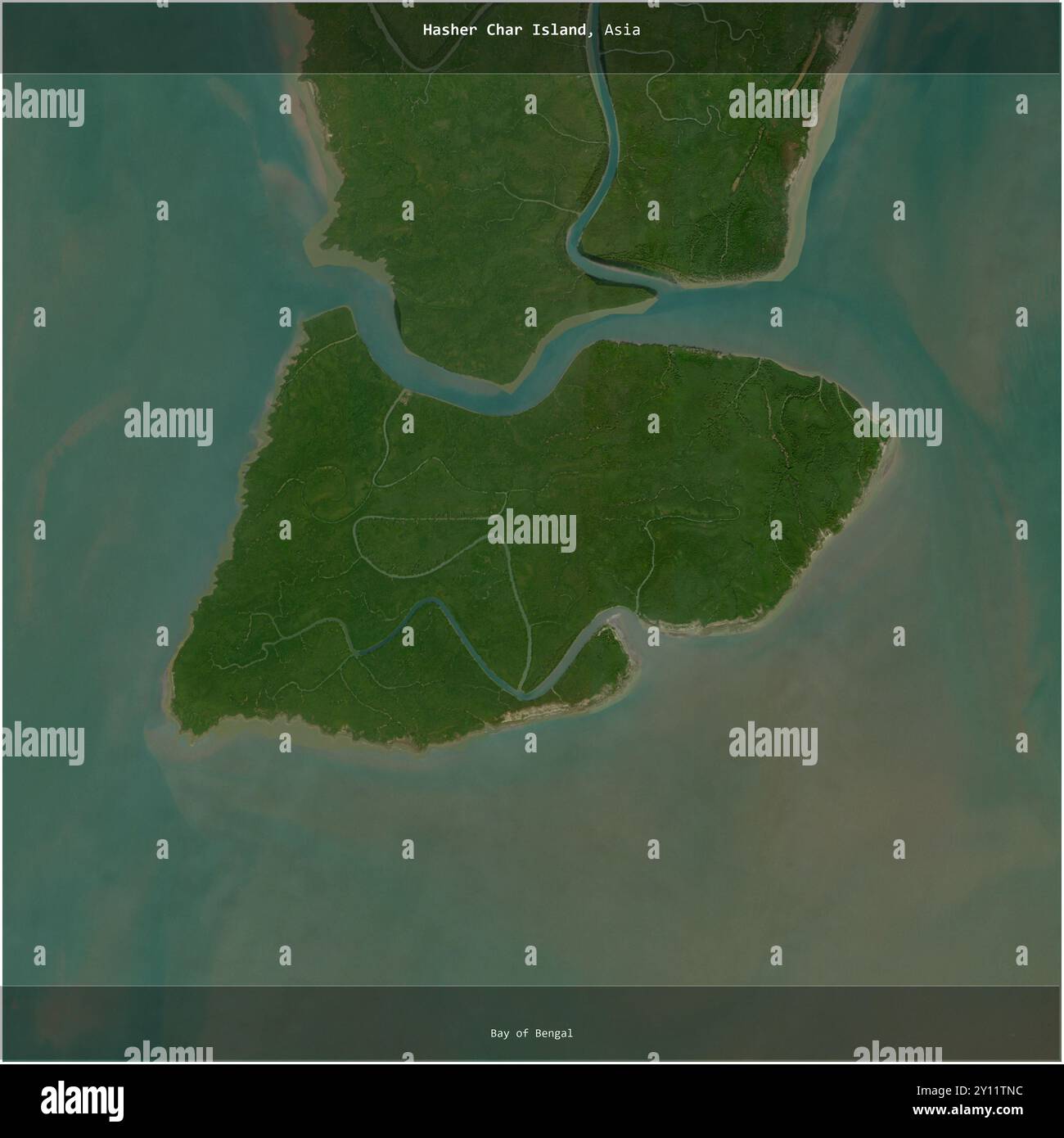 Hasher Char Island in the Bay of Bengal, belonging to Bangladesh ...
