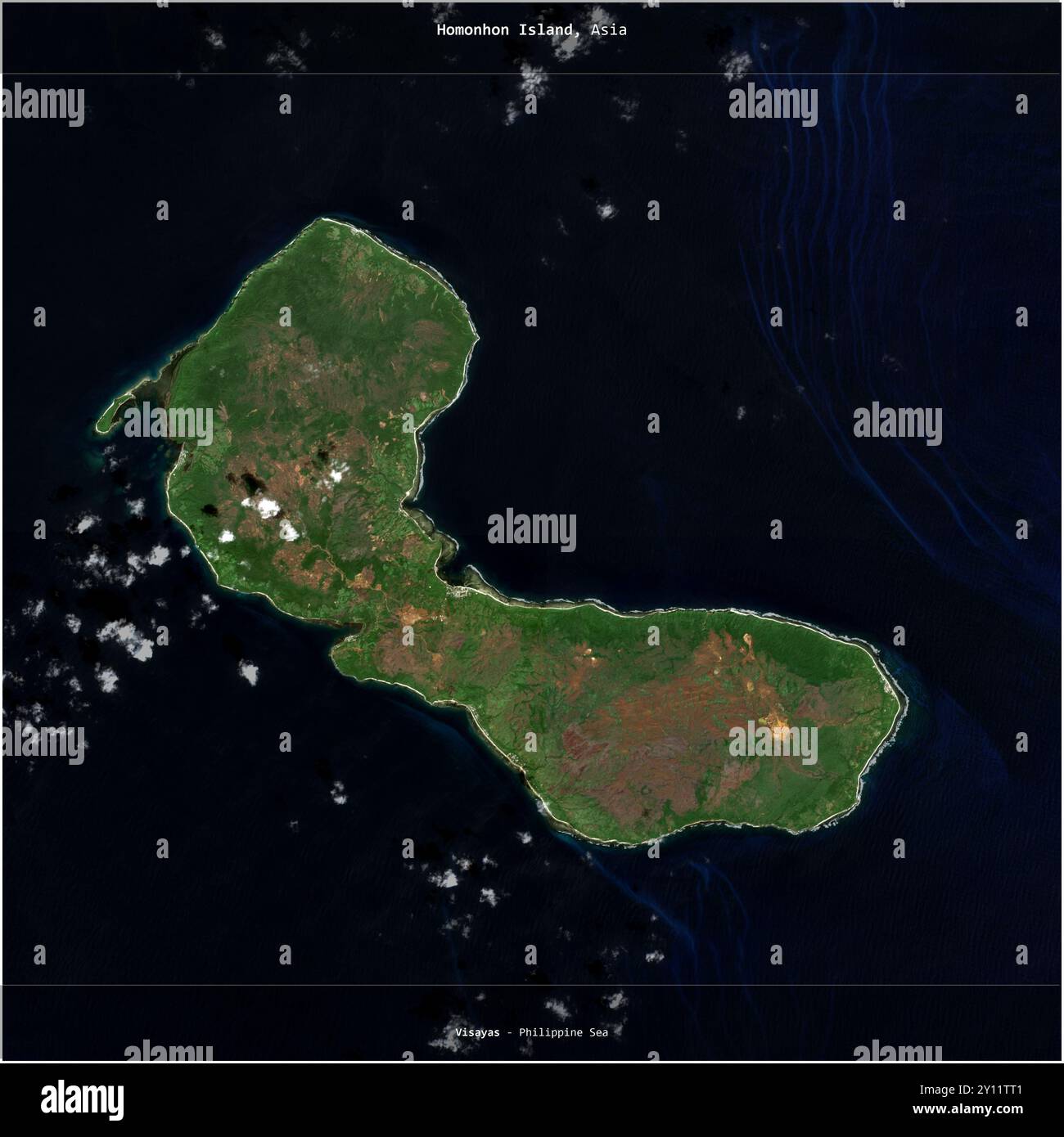 Homonhon Island in the Philippine Sea, belonging to Philippines ...