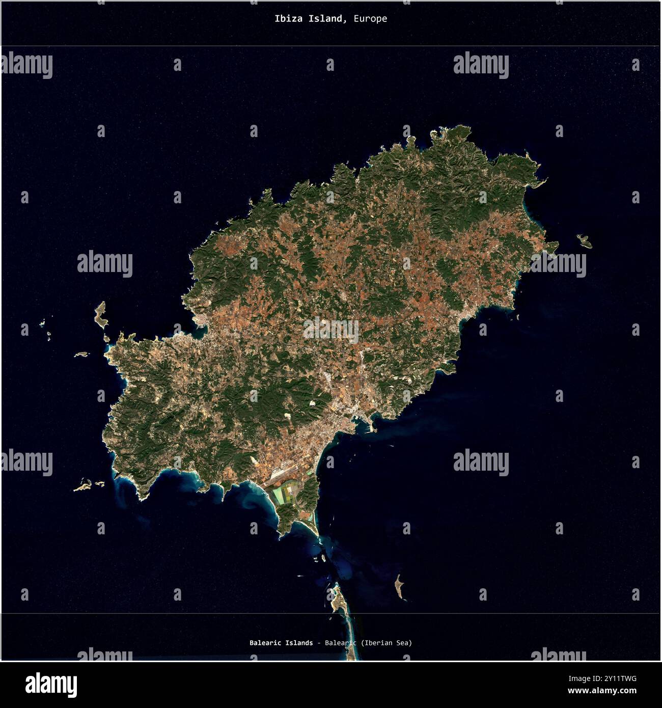 Balearic iberian sea satellite map hi-res stock photography and images ...