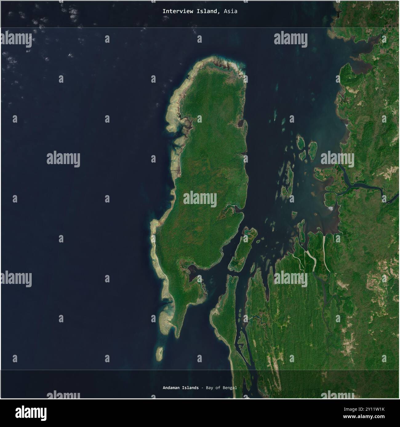 Interview Island in the Bay of Bengal, belonging to India, cropped to ...