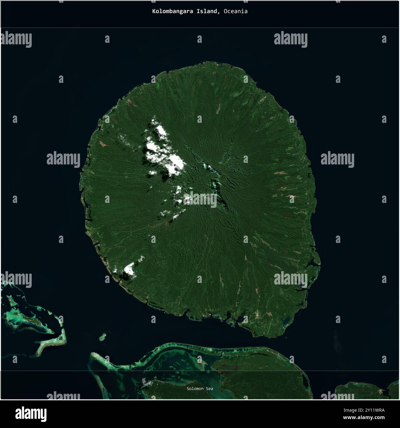 Kolombangara Island in the Solomon Sea, belonging to Solomon Islands ...