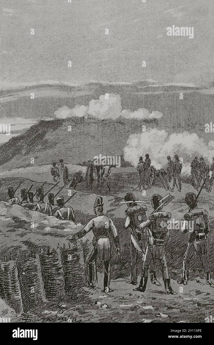 Peninsular War (1818-1814). Navarre. Siege of Pamplona (25 June to 31 October 1813). The French ...