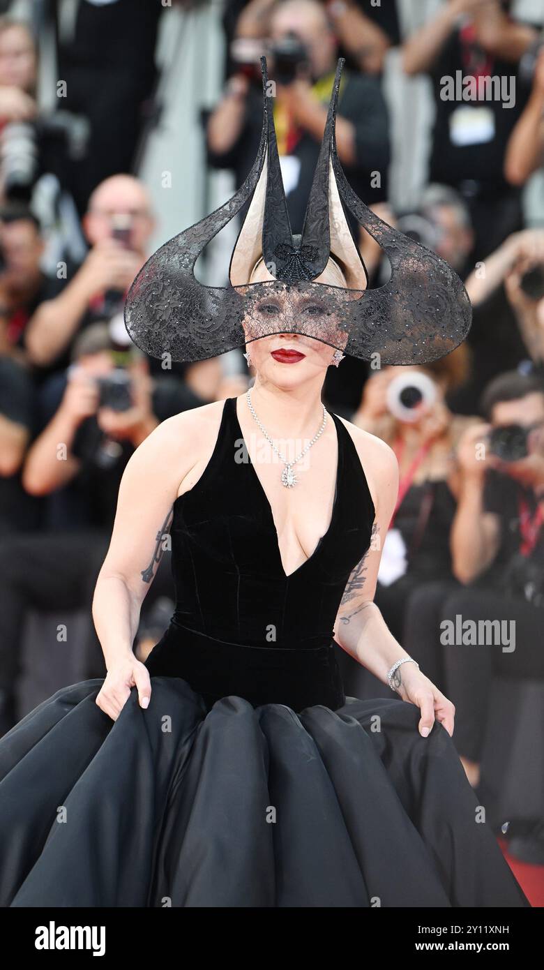American actress/ singer Lady Gaga attends the premiere of Joker: Folie ...