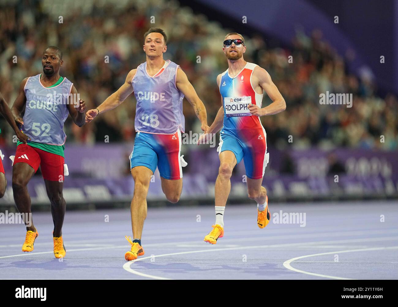 September 04 2024: Timothee Adolphe of France in action in Men's 100m ...