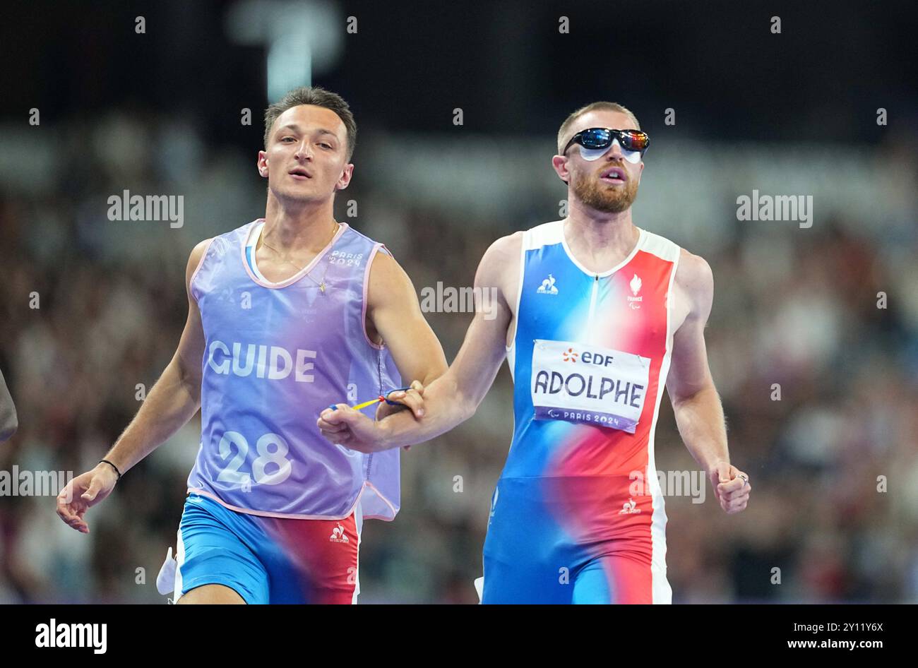 September 04 2024: Timothee Adolphe of France in action in Men's 100m ...