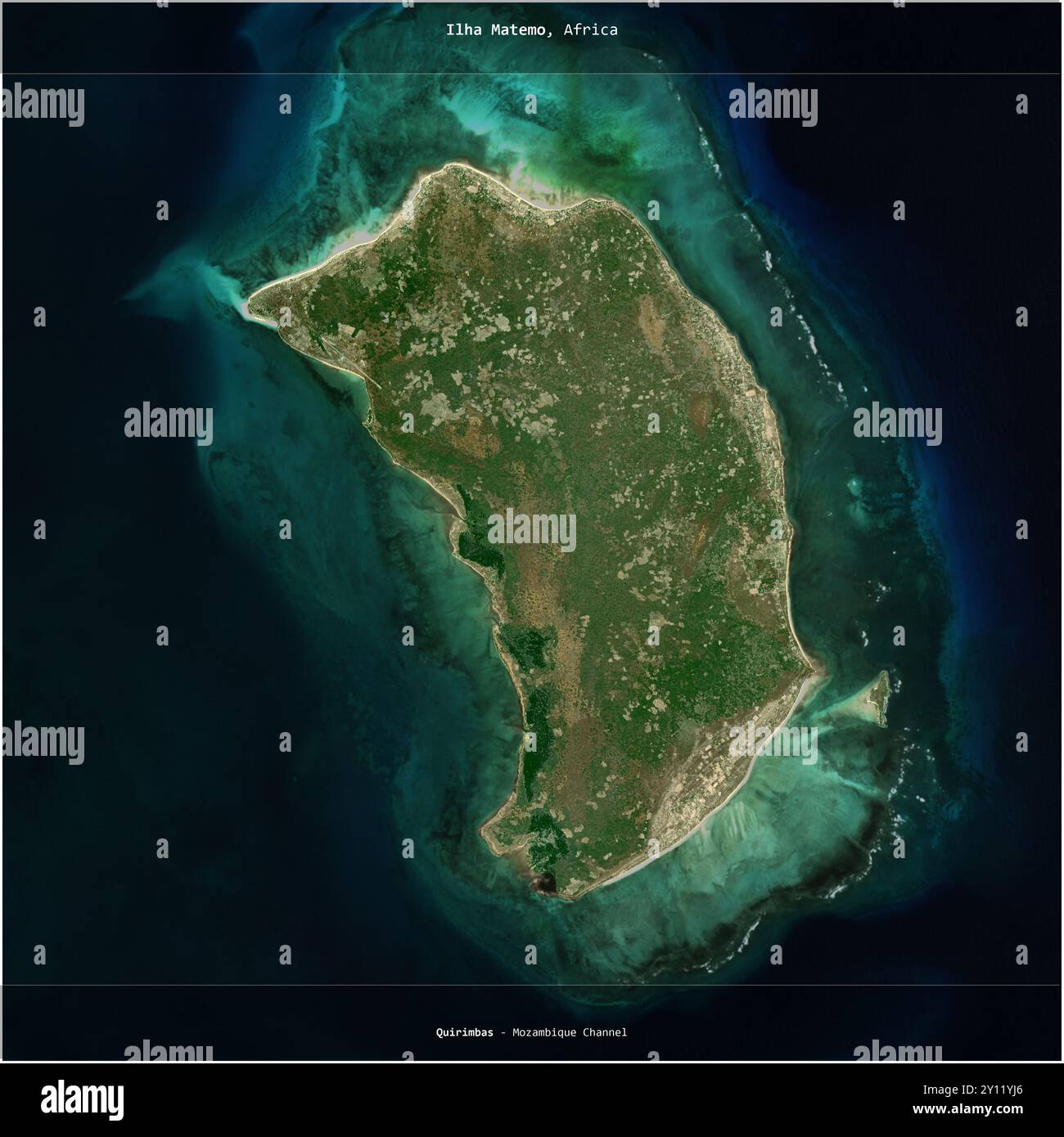 Ilha Matemo in the Mozambique Channel, belonging to Mozambique, cropped ...