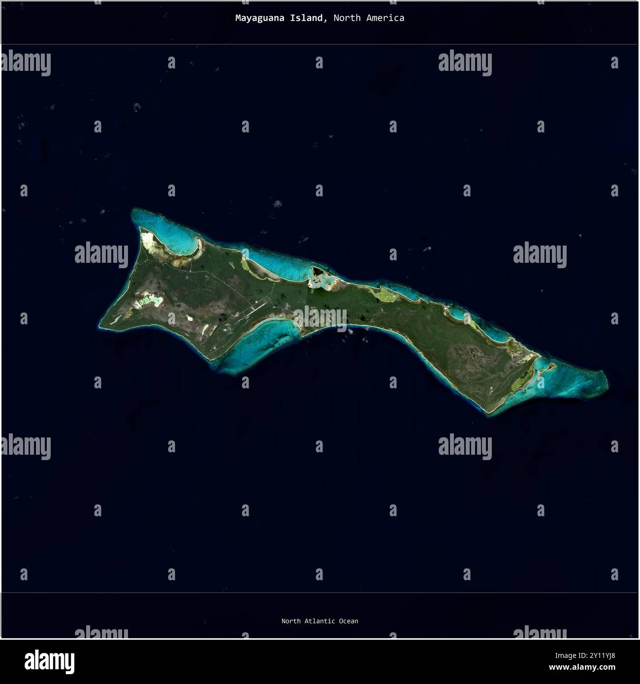 Mayaguana Island in the North Atlantic Ocean, belonging to Bahamas ...