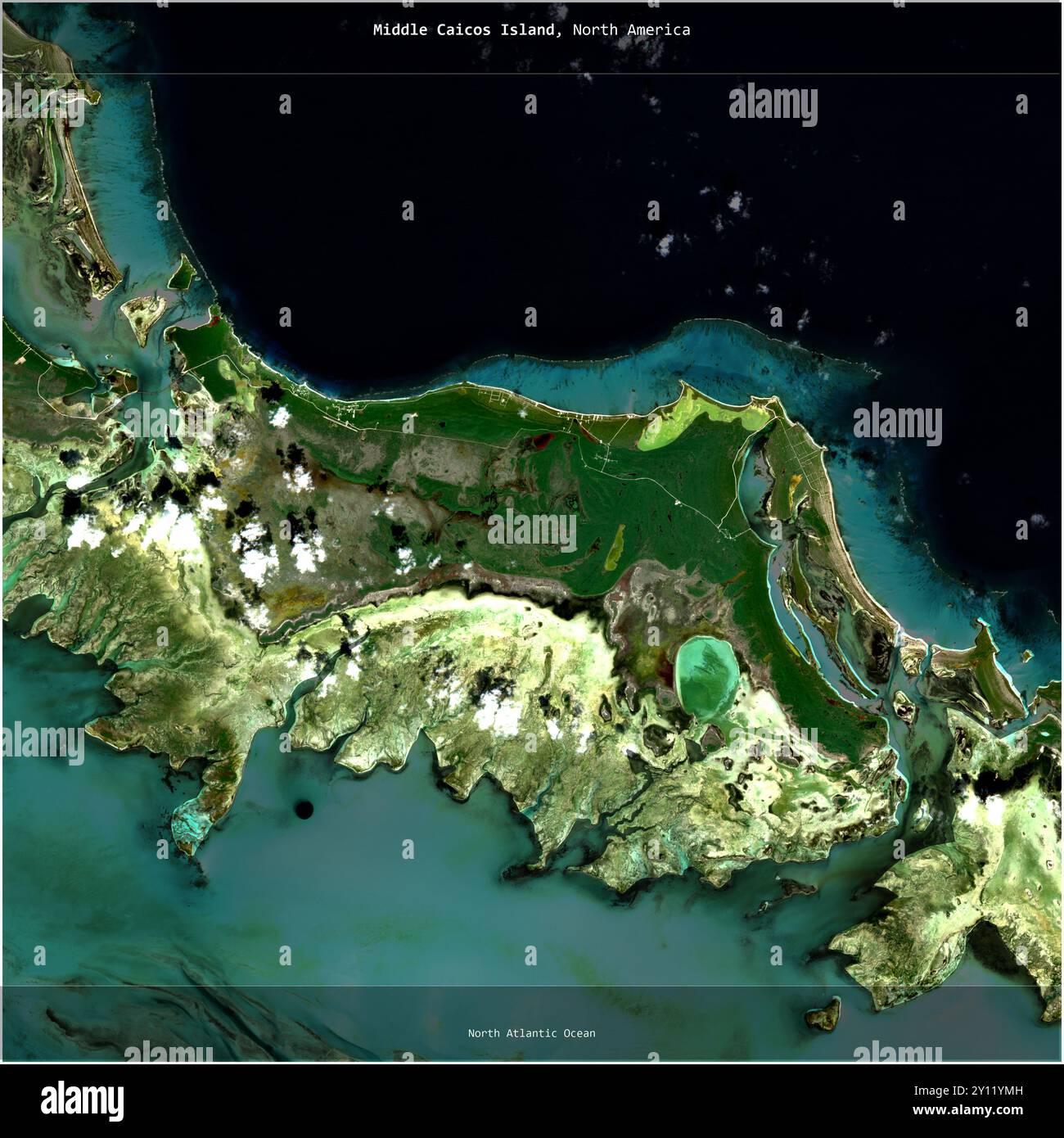 Middle Caicos Island in the North Atlantic Ocean, belonging to Turks ...