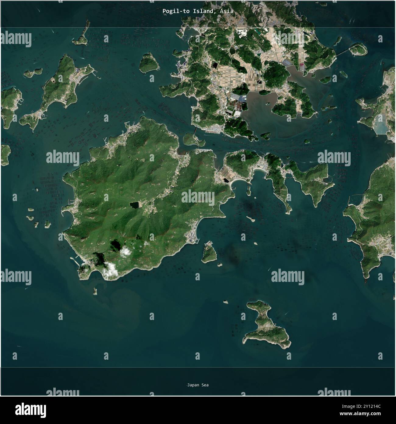 Pogil-to Island in the Japan Sea, belonging to South Korea, cropped to ...