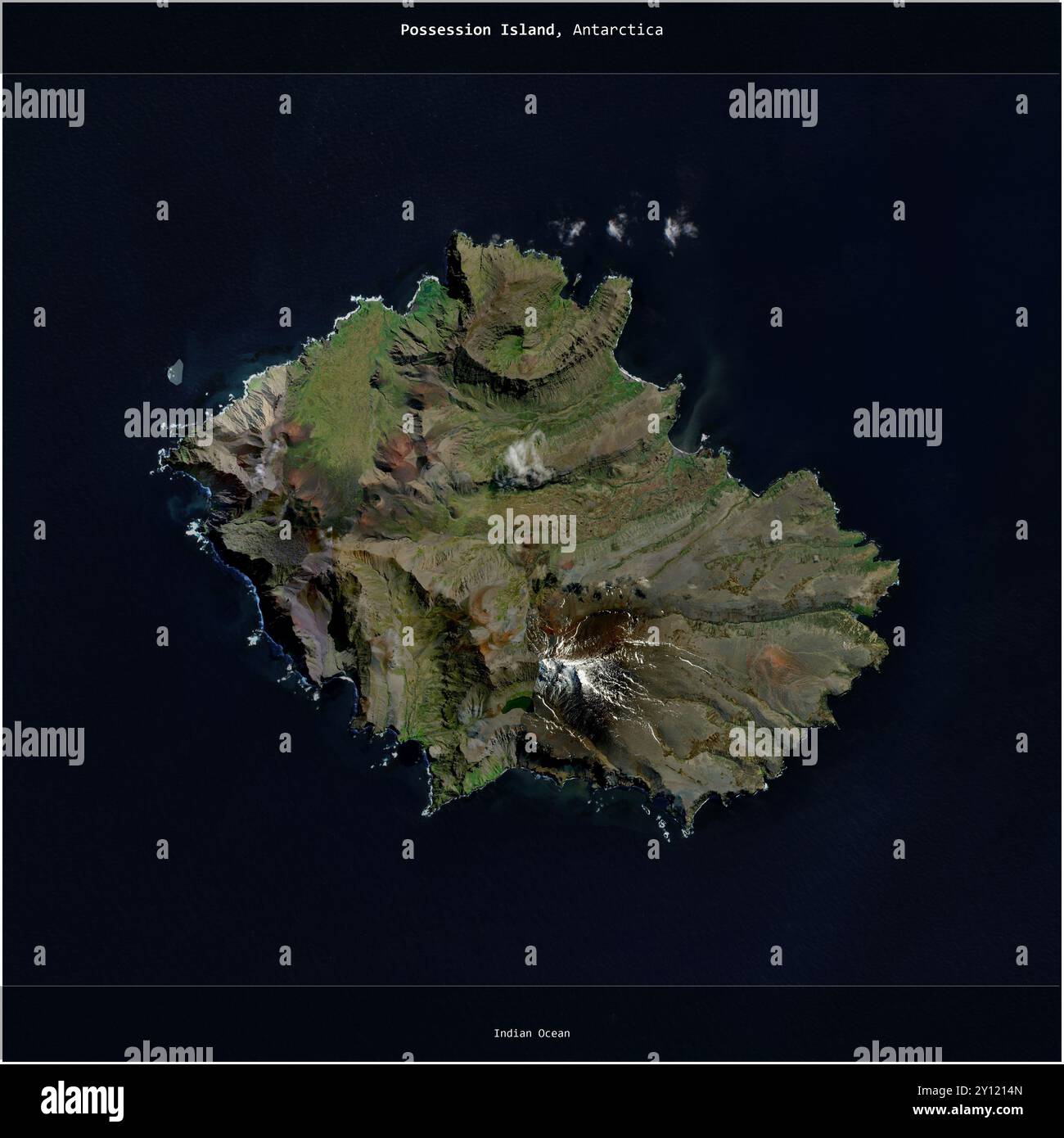 Possession Island in the Indian Ocean, belonging to France, cropped to ...