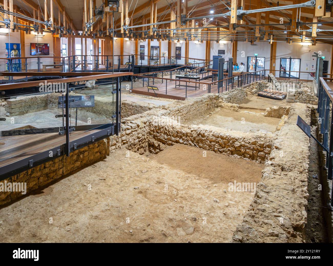 Brading Roman Villa, Brading, Isle of Wight, England, UK Stock Photo ...