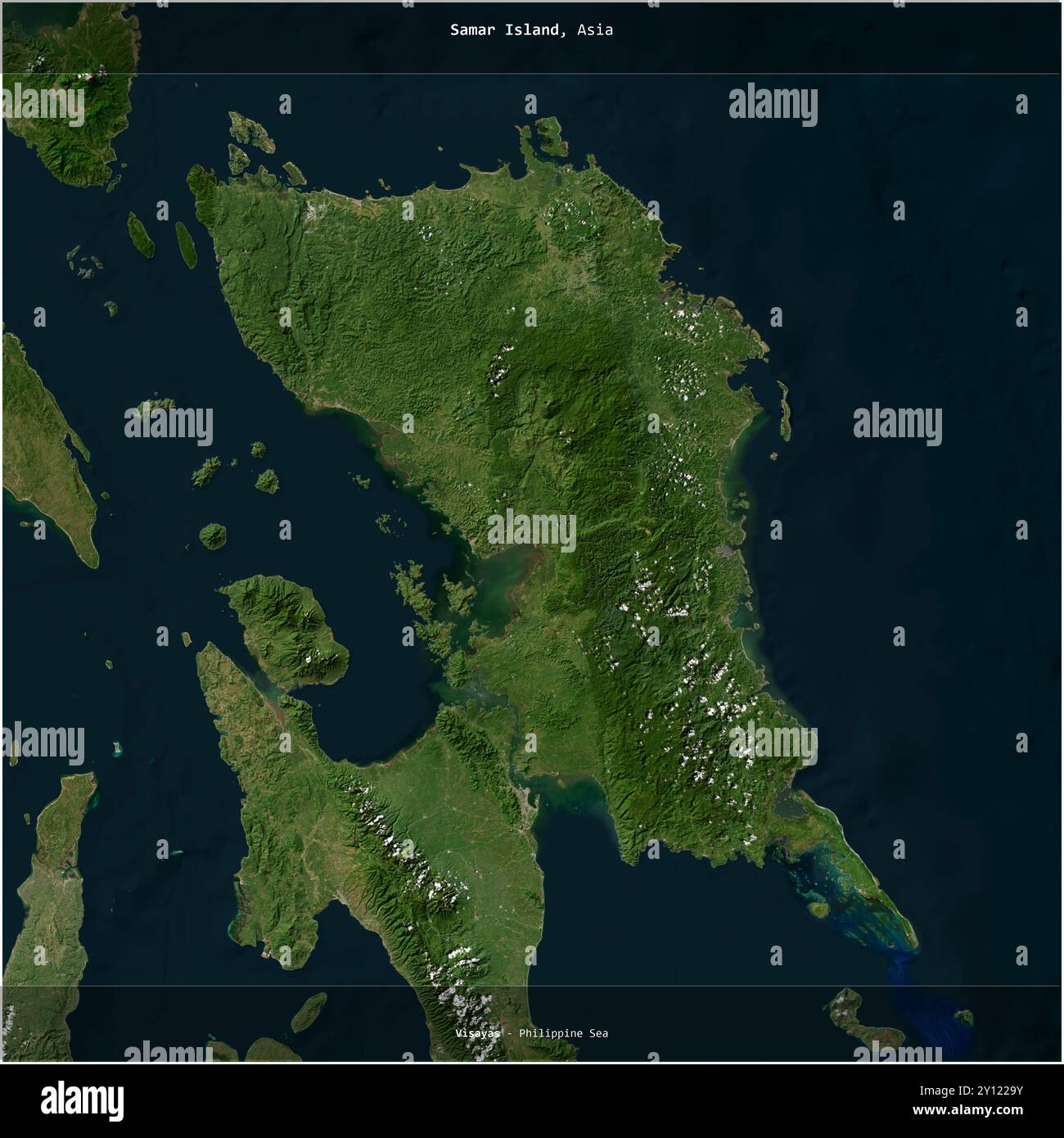Samar Island in the Philippine Sea, belonging to Philippines, cropped ...