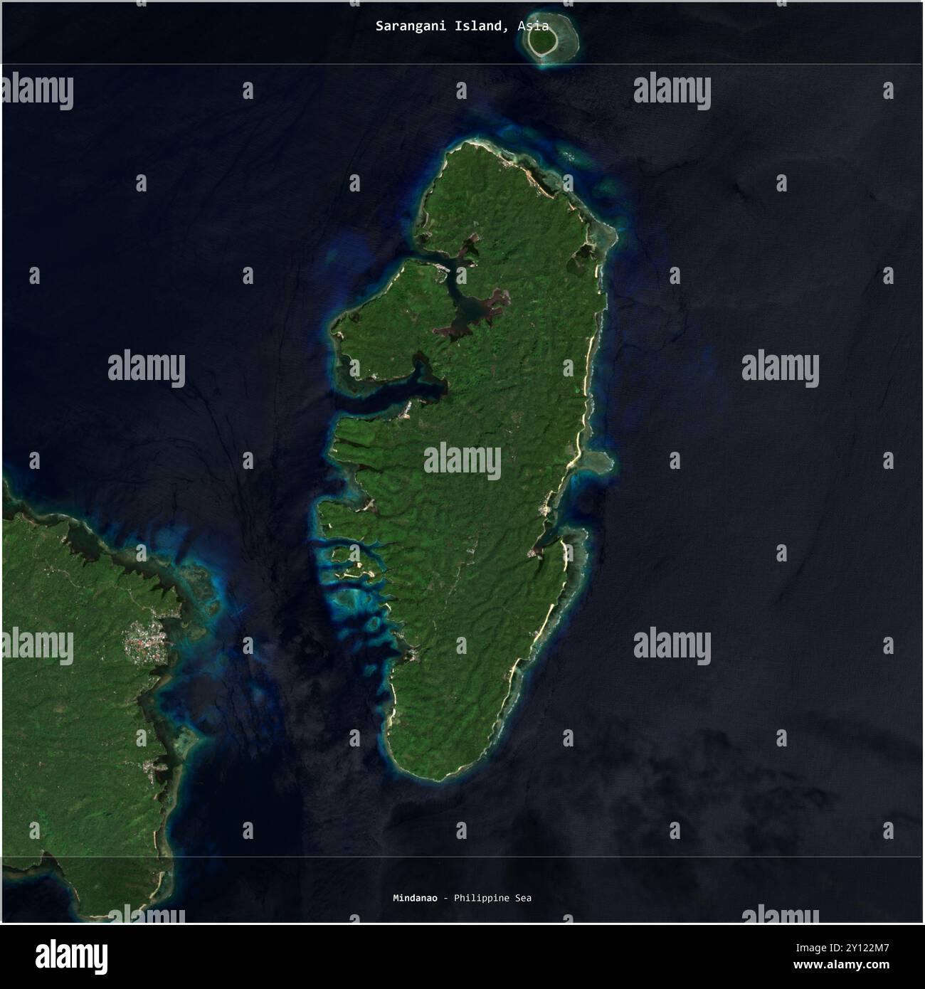 Sarangani Island in the Philippine Sea, belonging to Philippines ...