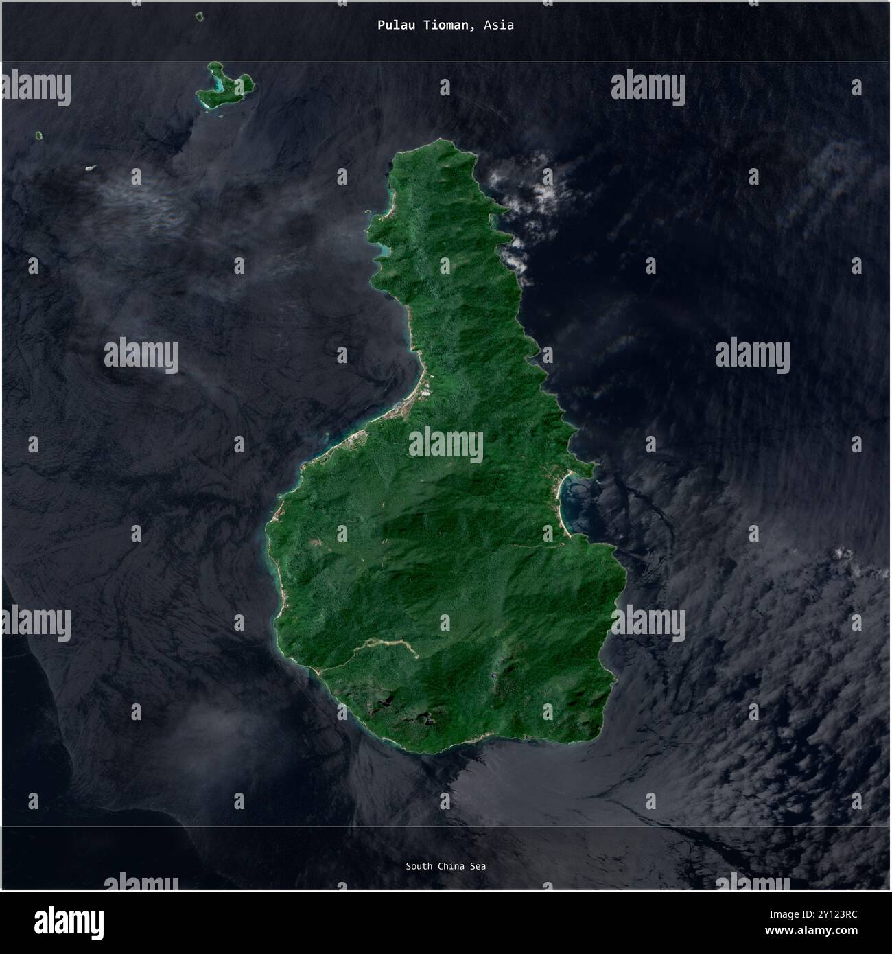 Pulau Tioman in the South China Sea, belonging to Malaysia, cropped to ...