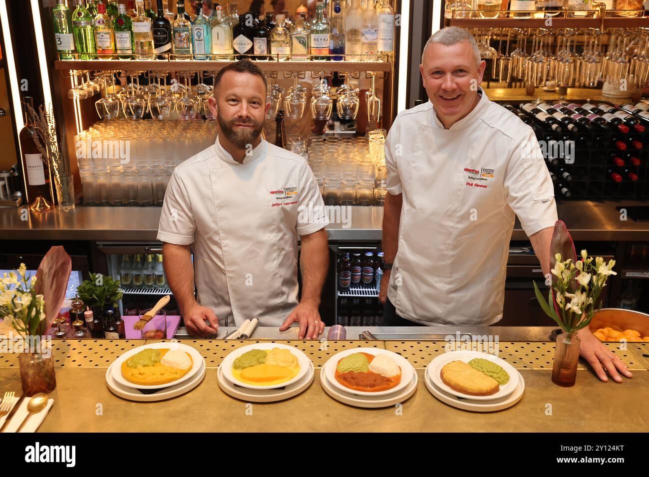 EDITORIAL USE ONLY Development chef, Jethro Lawrence (left) and head ...
