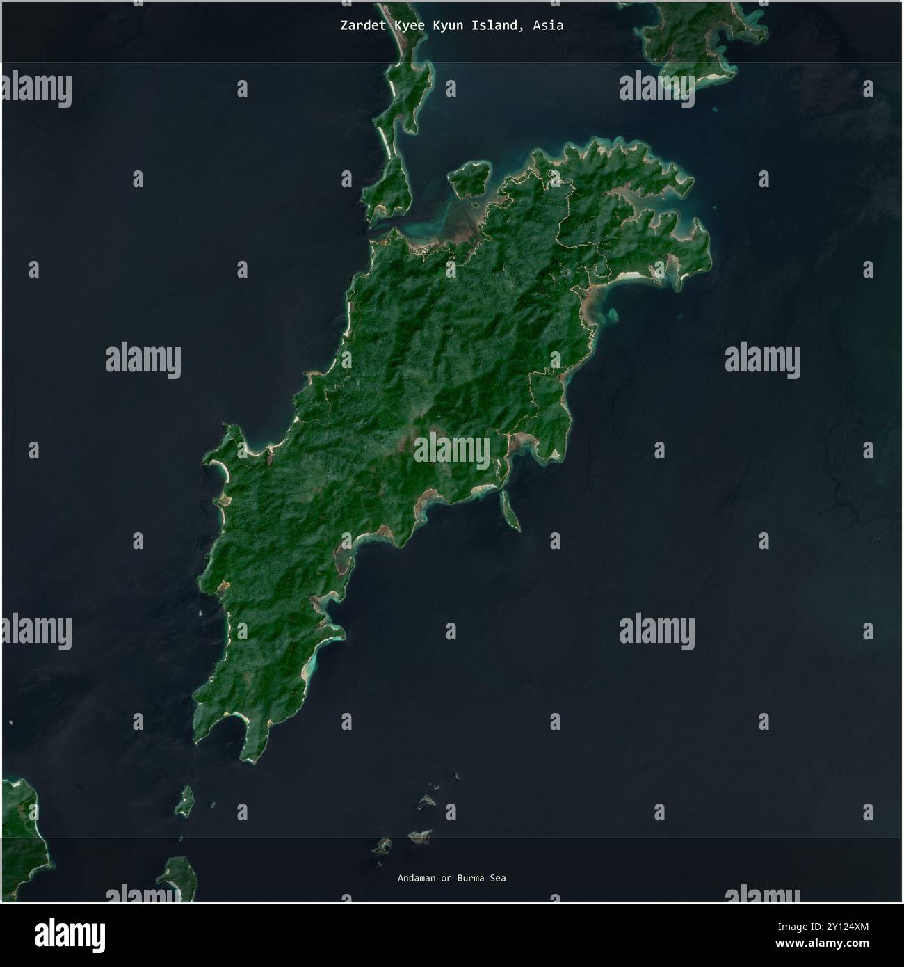 Zardet Kyee Kyun Island in the Andaman or Burma Sea, belonging to ...