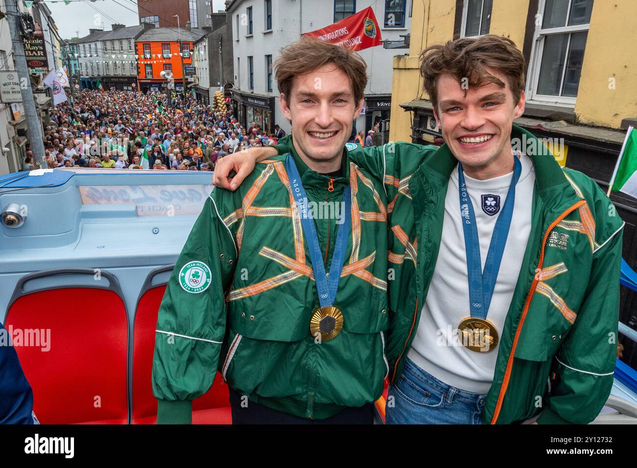 Irish Olympic rowing gold medalists Paul O'Donovan and Fintan McCarthy ...