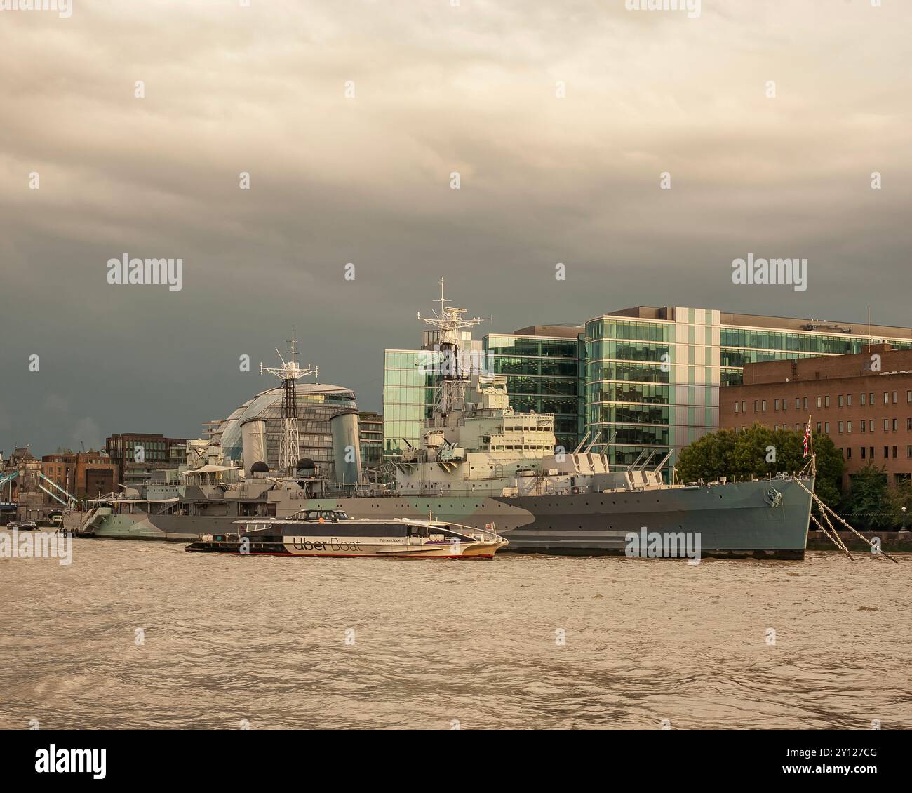 HMS Belfast River Thames London Stock Photo - Alamy