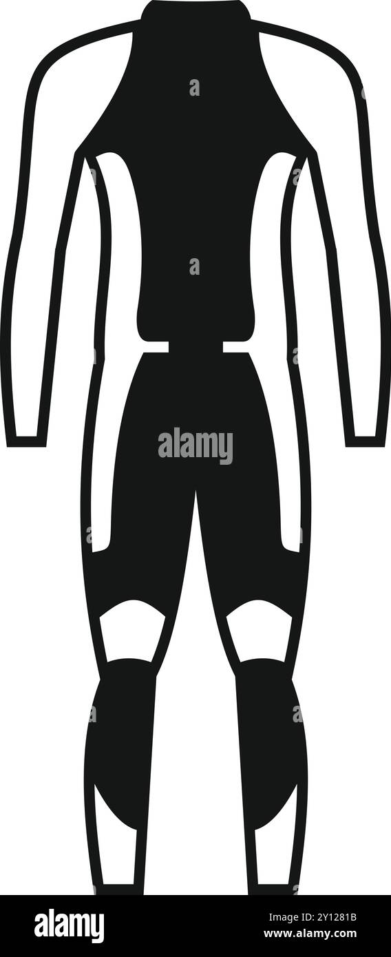 Simple vector icon of a full body protective motorcycle suit Stock ...