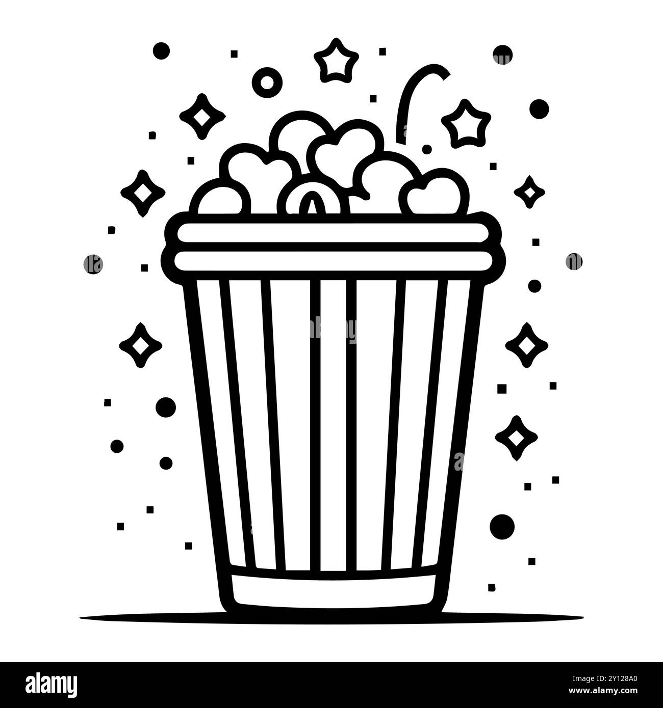 popcorn icon or modern line symbol. Vector line art and icon design ...