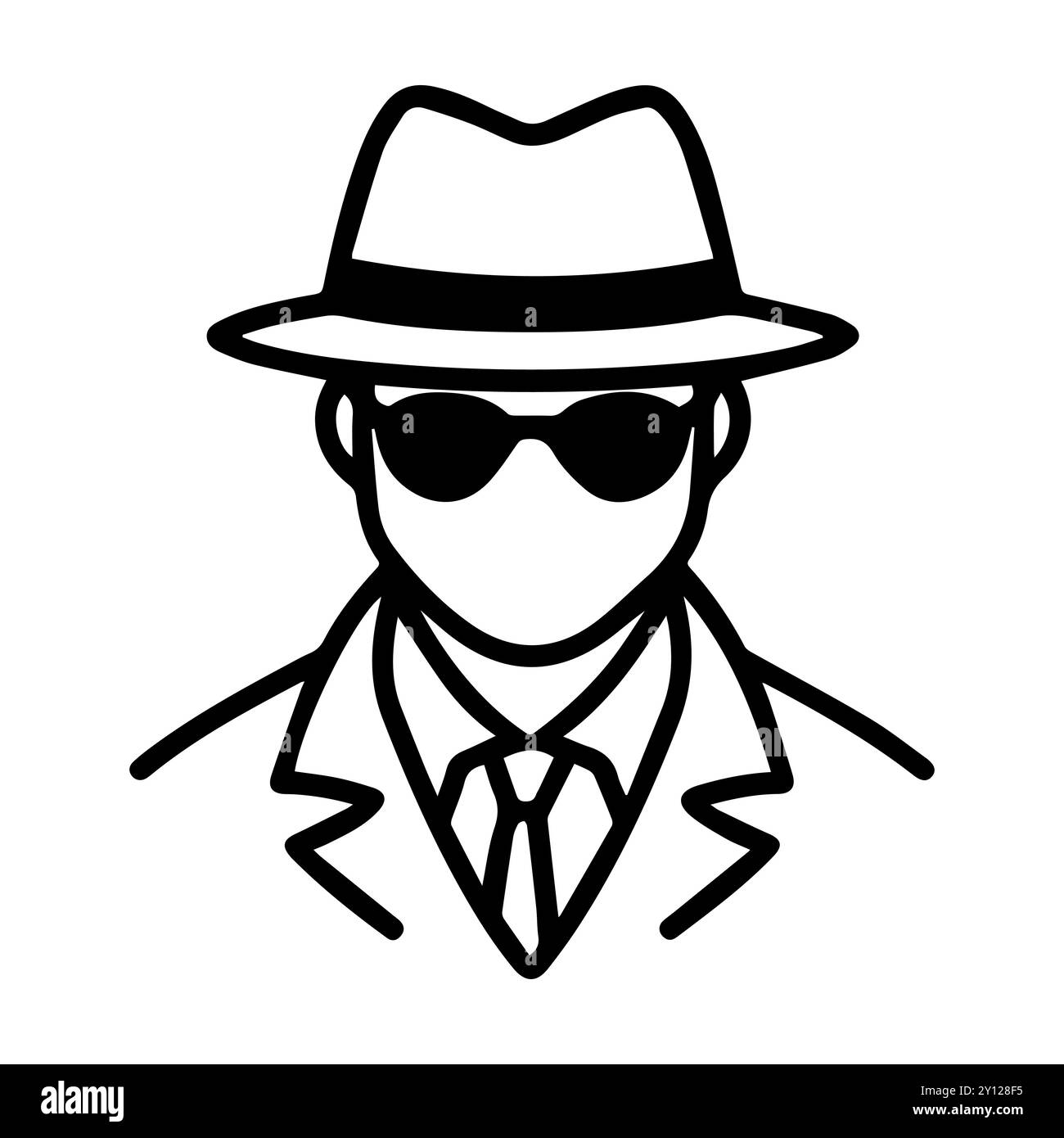 spy icon or modern line symbol. Vector line art and icon design with ...