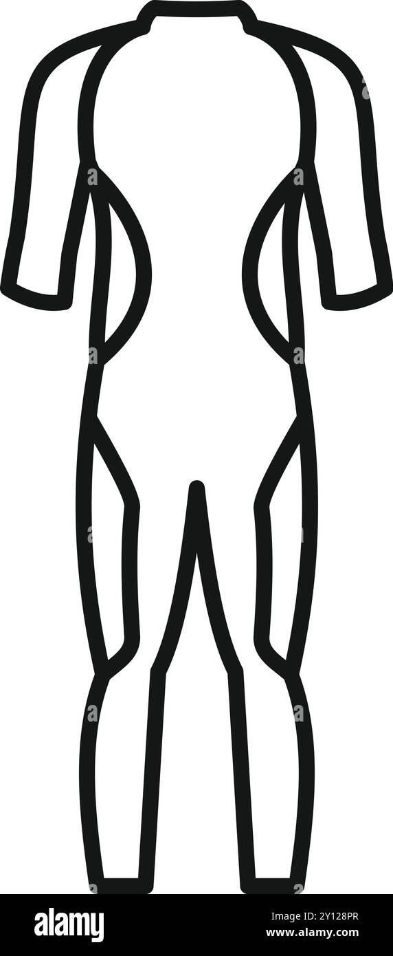 Simple diving suit icon representing underwater sports and activities ...