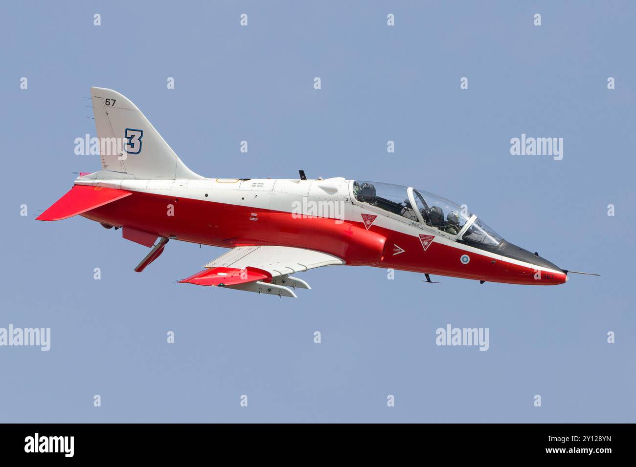 A British Aerospace Hawk of the Finnish Airforce Midnight Hawks Display ...
