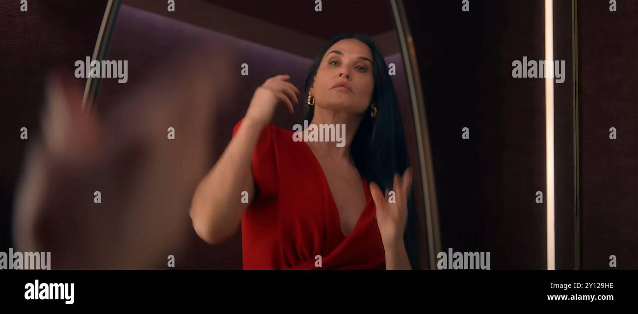USA. Demi Moore in The Substance - ((c)Working Title/Mubi) - a 2024 horror film written and ...