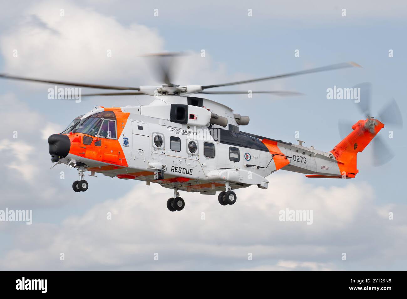 Leonardo AW101 "SAR Queen" of the Royal Norwegian Air Force arriving at ...