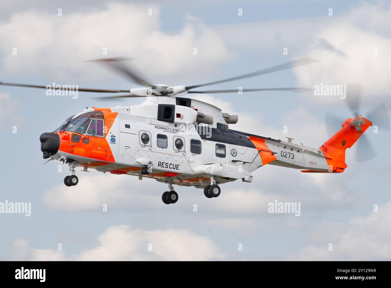 Leonardo AW101 "SAR Queen" of the Royal Norwegian Air Force arriving at ...