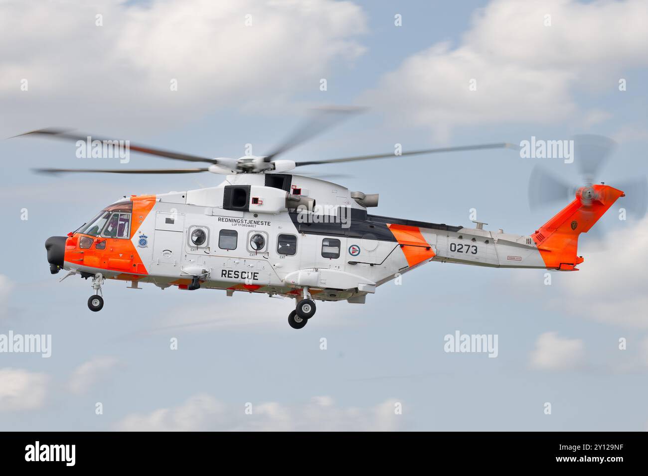 Leonardo AW101 "SAR Queen" of the Royal Norwegian Air Force arriving at ...