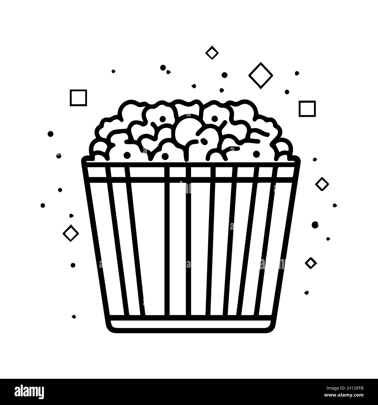 popcorn icon or modern line symbol. Vector line art and icon design ...