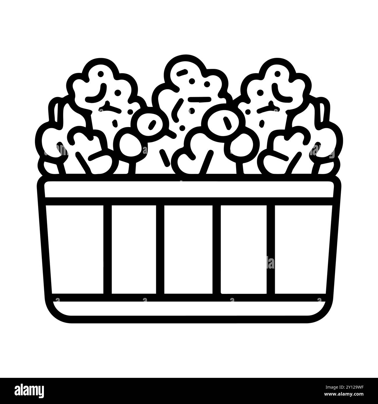 popcorn icon or modern line symbol. Vector line art and icon design ...
