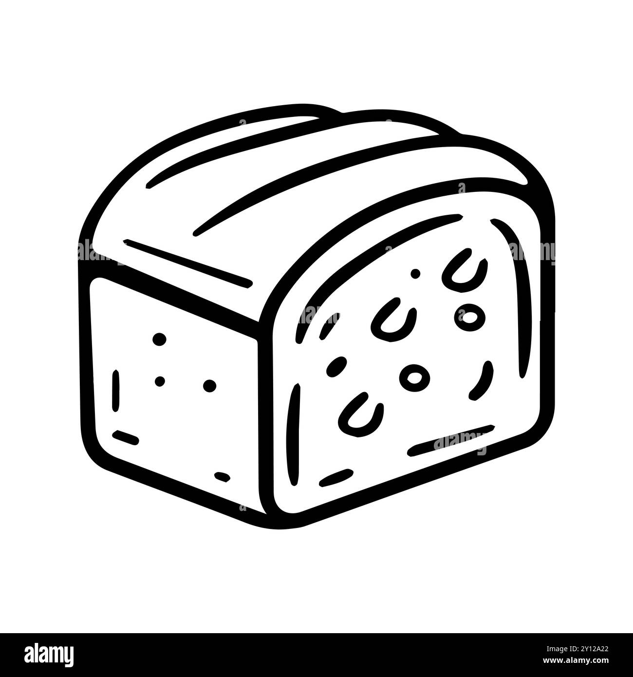 bread icon or modern line symbol. Vector line art and icon design with ...