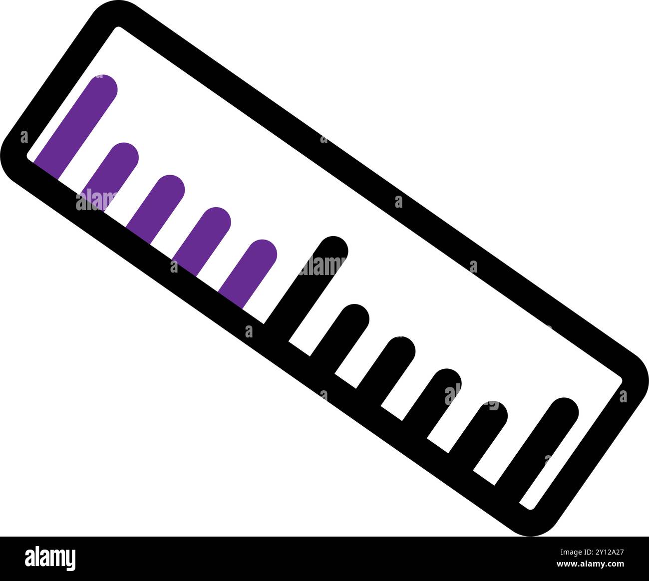 Ruler icon with purple markings and black outline Vector Stock Vector ... Ruler icon with purple markings and black outline Vector Stock Vector ...