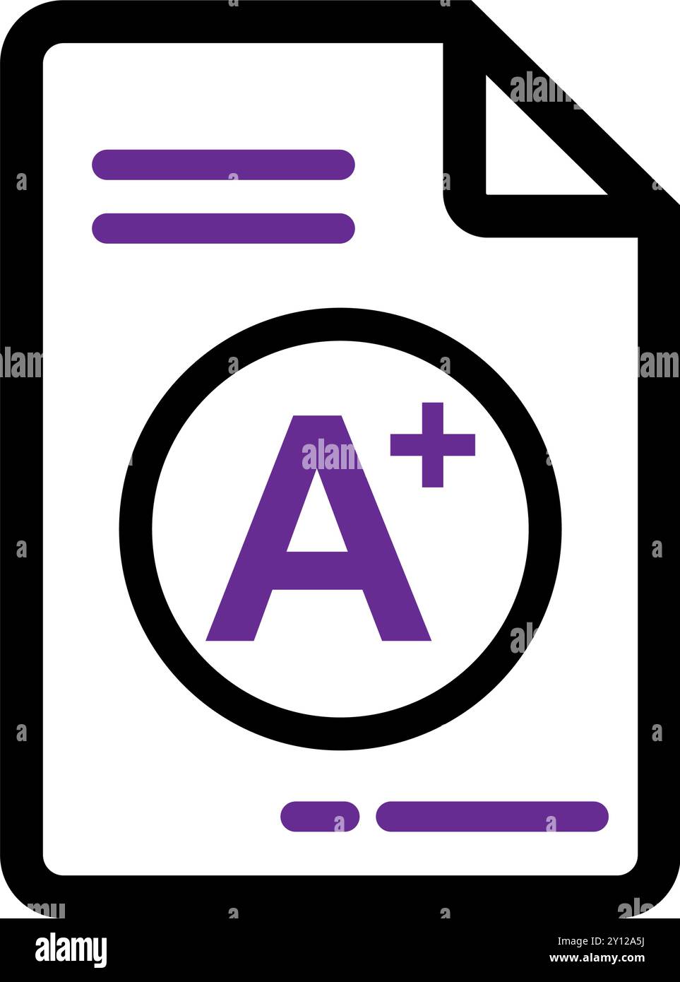 A plus grade icon with purple and black colors Vector Stock Vector Image & Art - Alamy
