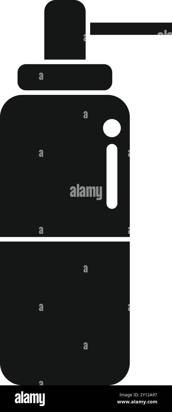 Simple vector icon of a nasal spray for relieving a blocked nose, in ...