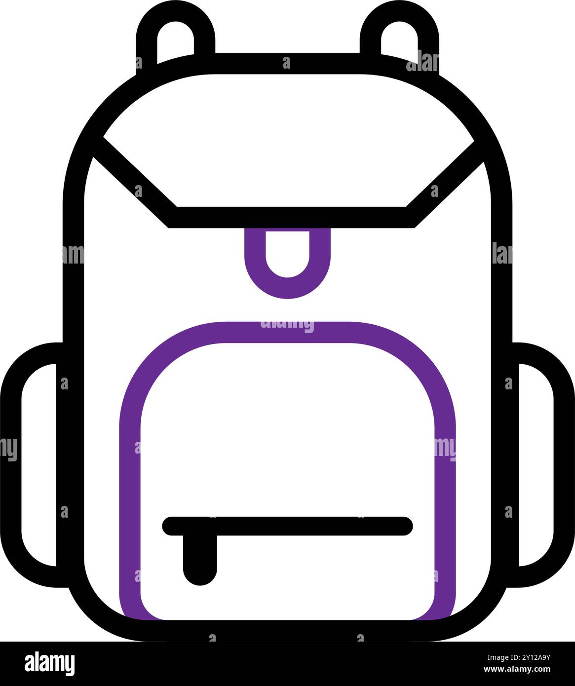 Backpack icon with purple accents and black outline Vector Stock Vector Image & Art - Alamy