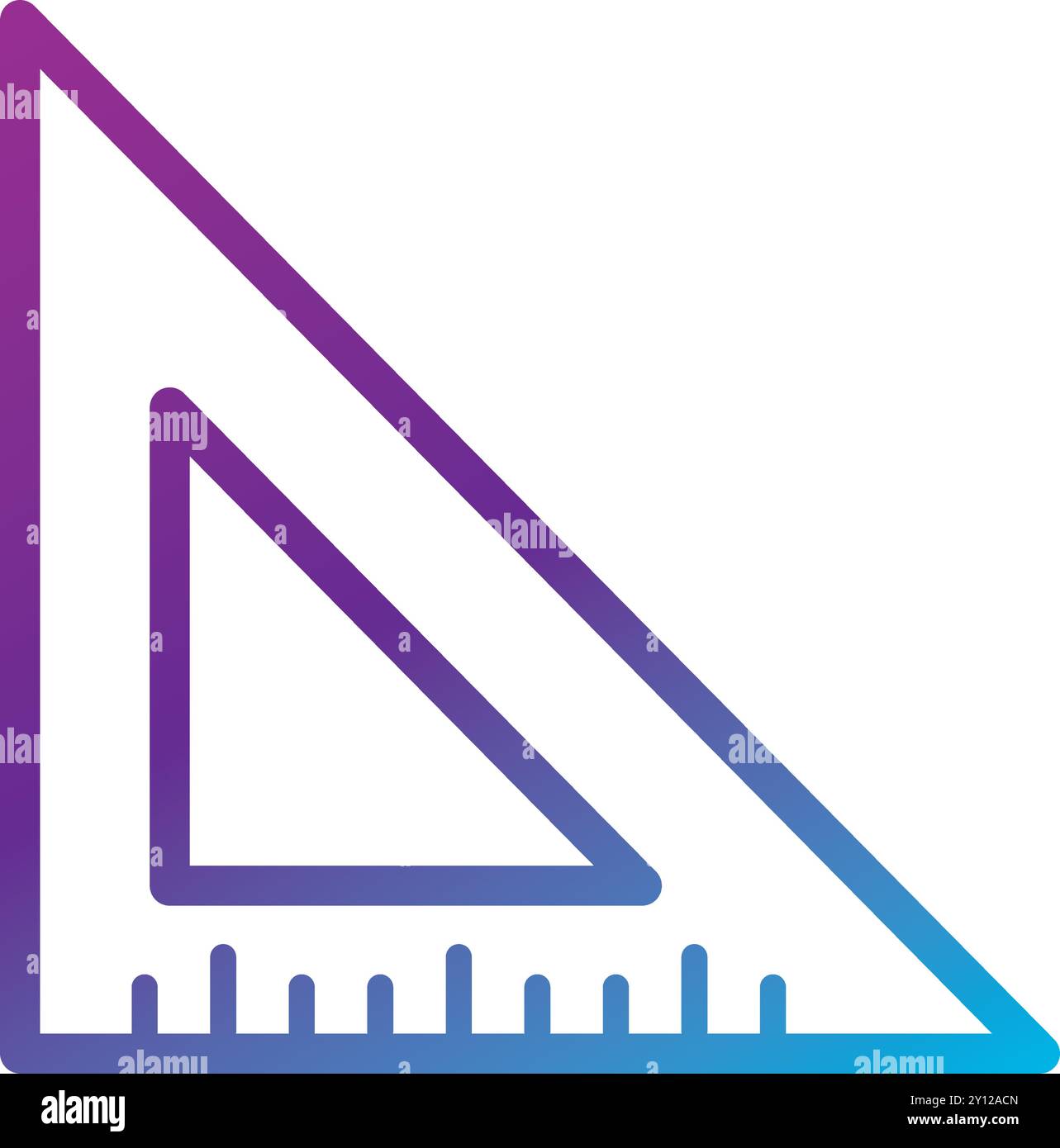 Gradient triangle icon in purple and blue tones Vector Stock Vector ...