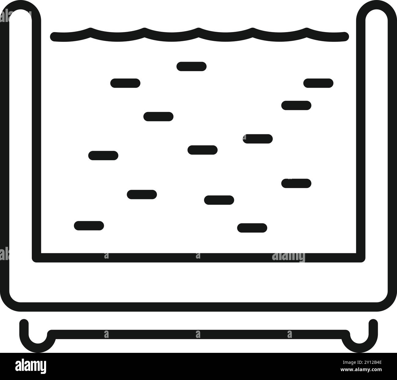 Water treatment plant cleaning pool icon in outline style for any ...