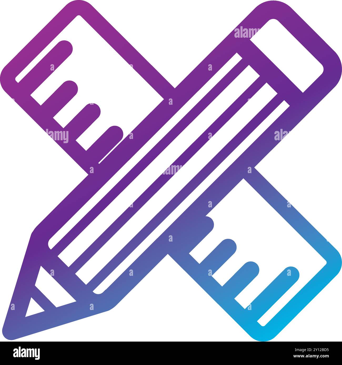 Ruler icon in sketch Cut Out Stock Images & Pictures - Alamy