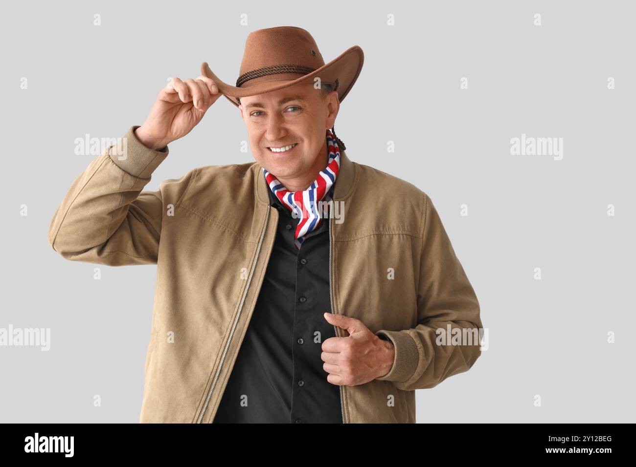 Texas cowboy middle aged caucasian man hi-res stock photography and ...