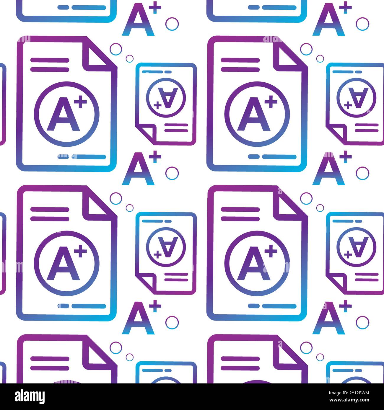 Pattern with A plus papers and dots on white Vector Stock Vector Image ...