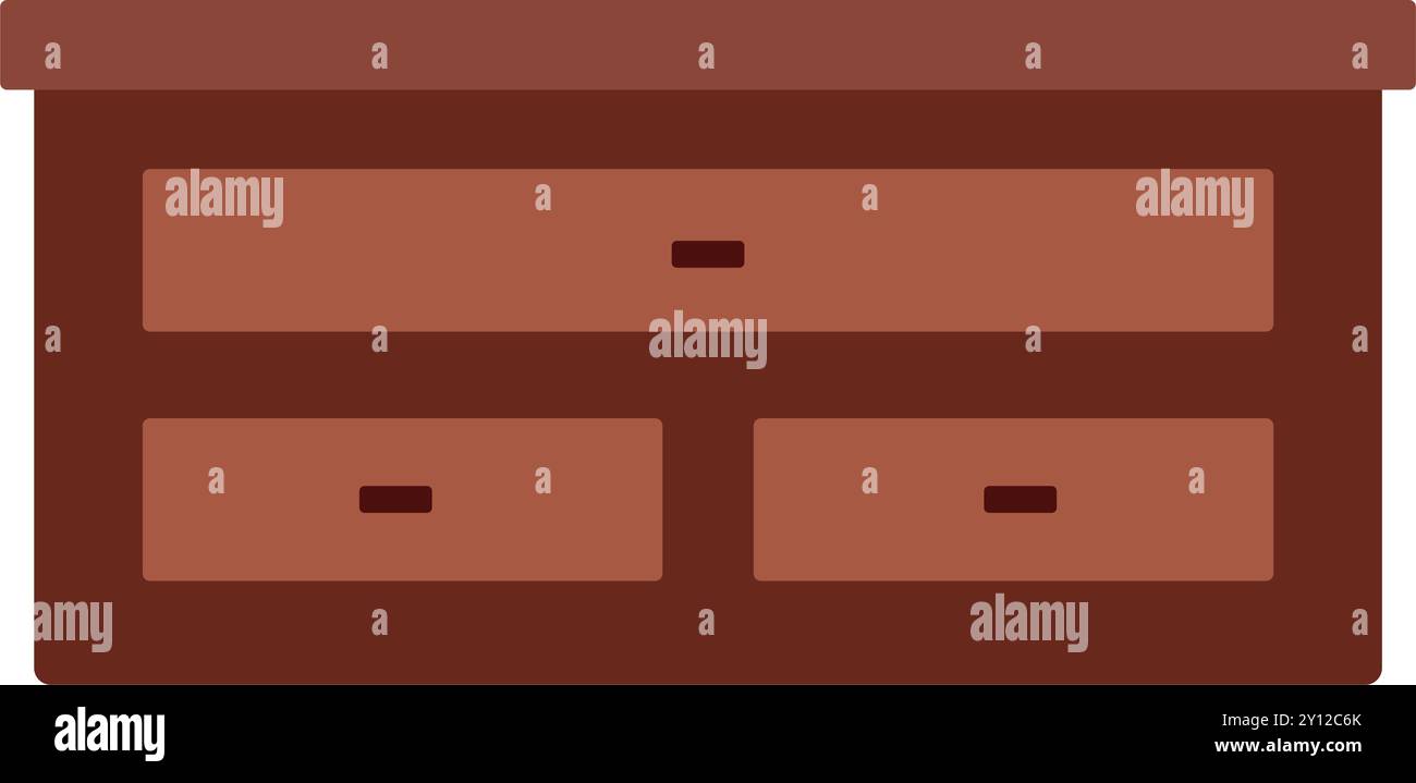 Minimalist dresser with three drawers Vector Stock Vector Image & Art ...