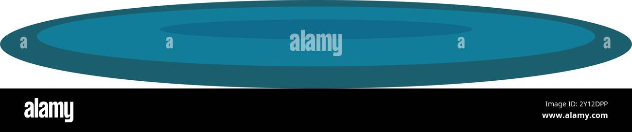 Blue round rug in simple flat cartoon style Vector Stock Vector Image ...