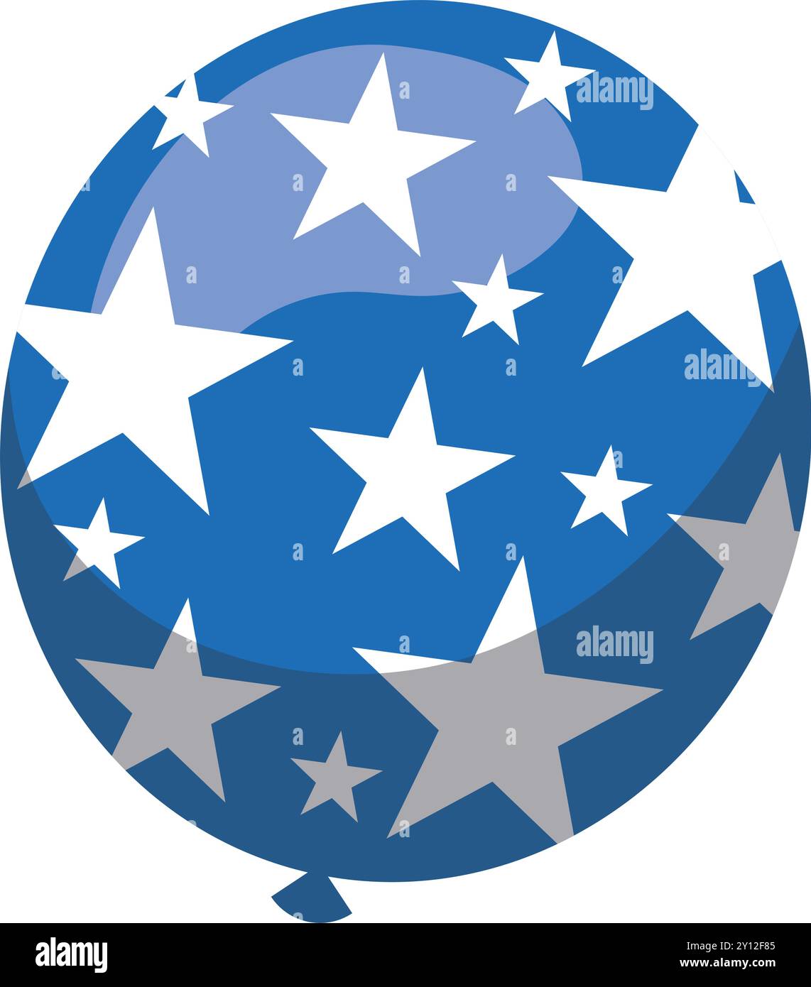 Blue balloon with white stars in a patriotic design Vector Stock Vector ...
