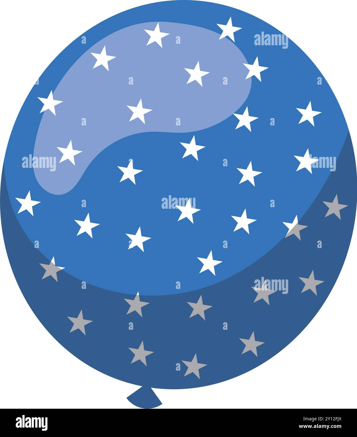 Blue balloon with white stars in a patriotic design Vector Stock Vector ...